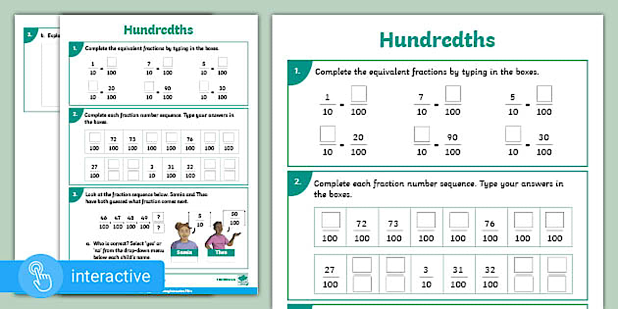👉 Digital PDF: White Rose Maths Supporting Year 4: Hundredths